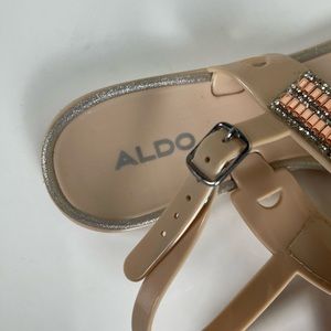Aldo | Shoes | Aldo Cream Jelly Sandals Size 75 | Poshmark
